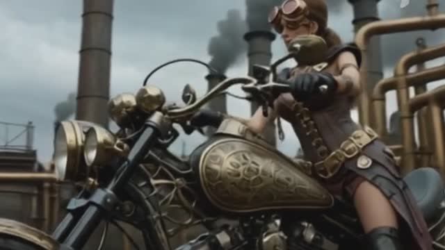 Мир стимпанка. Девушки и автомобили.