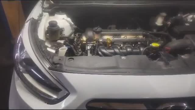 Первый запуск нового двигателя G4FA 1.4L (г. Уфа)