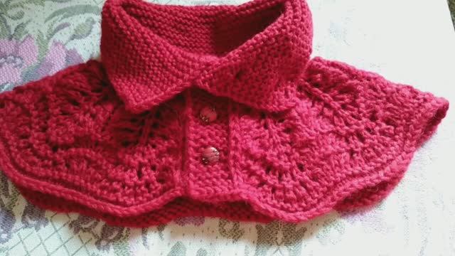 Манишка спицами на пуговицах💥самая удобная модель💥 МК начало вязания_узор манишки.