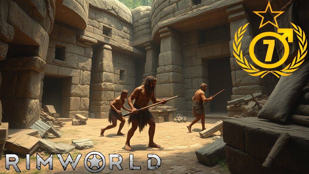 Лутаю Схроны #7 Племя Неандертальцев  Rimworld