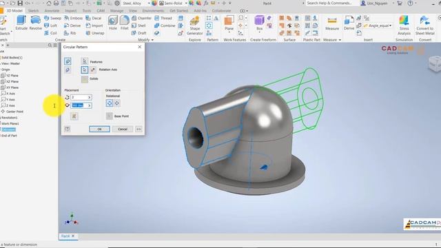 #147 Autodesk Inventor 2020. Деталь №12