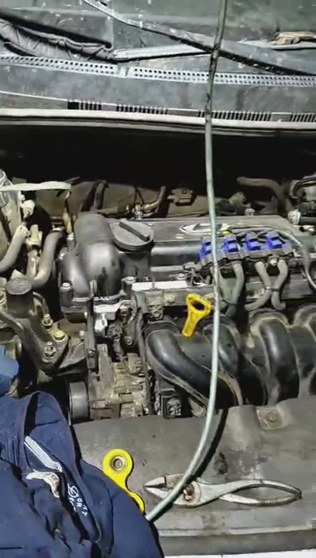 Первый запуск G4FC 1.6L Hyundai Solaris