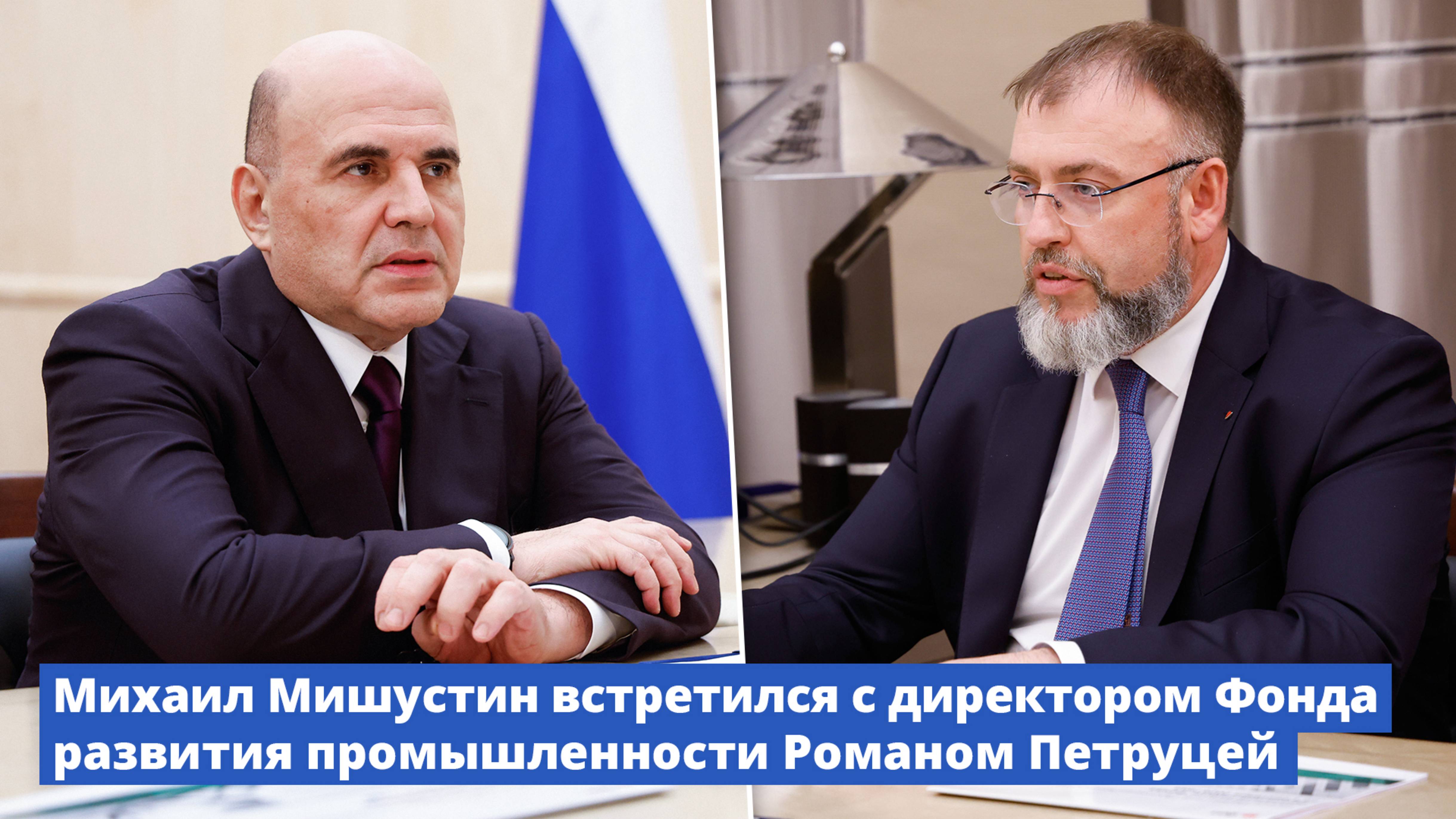 Михаил Мишустин встретился с директором Фонда развития промышленности Романом Петруцей