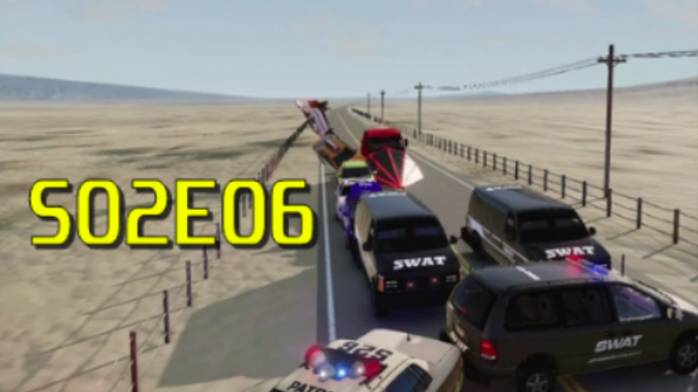 Фильм в BeamNG.drive. Погоня в пустыне и спасения Мэна  (+ звуковые эффекты) SO2EO6 2 сезон 6 серия
