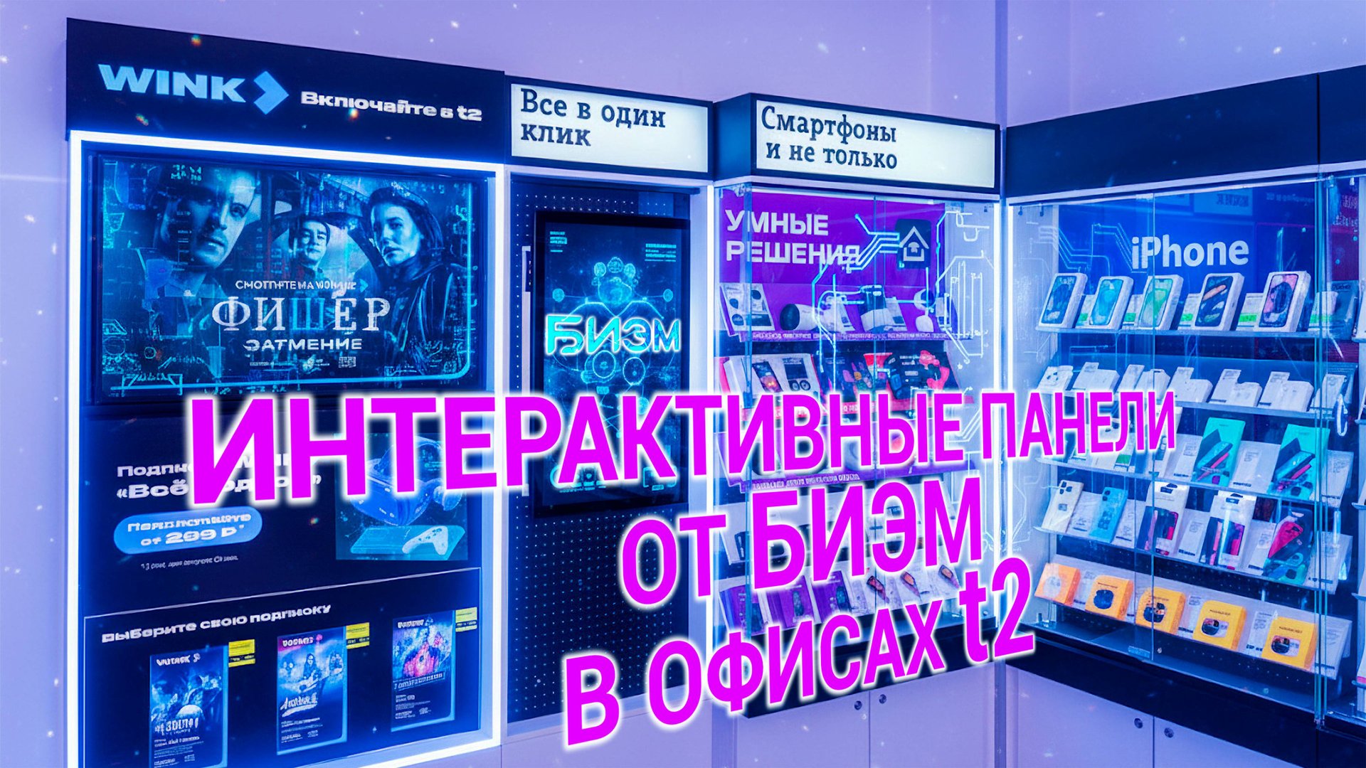 Интерактивные панели от БИЭМ в офисах t2.