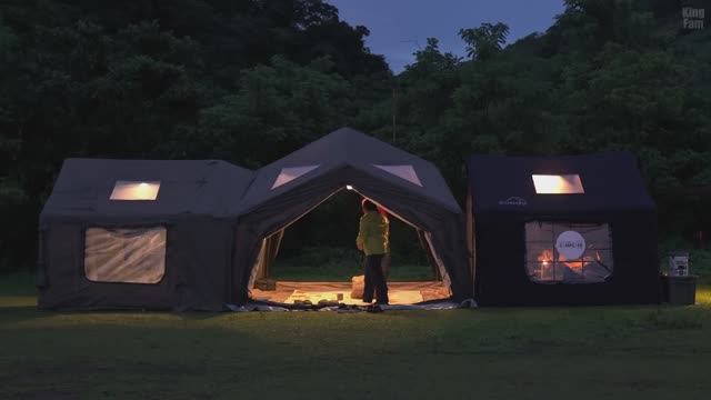 Роскошный кемпинг с двумя палатками Coody Hub Station и Coody 8.0