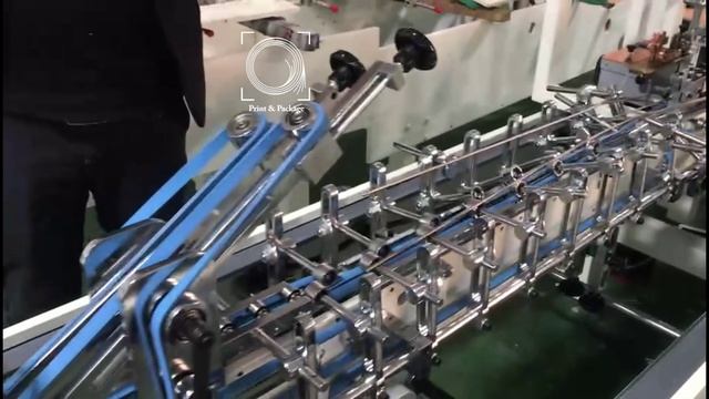 Фальцевально склеивающая линия ZH-800A с префолдингом. Работа на узких коробках