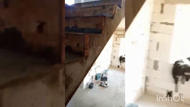 Изготовление П-образная лестница с забежными ступенями.