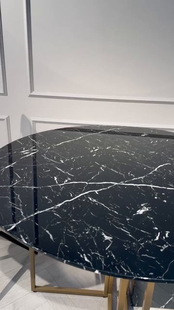 📌 Стол круглый Веспер чёрный F-1171-1.1