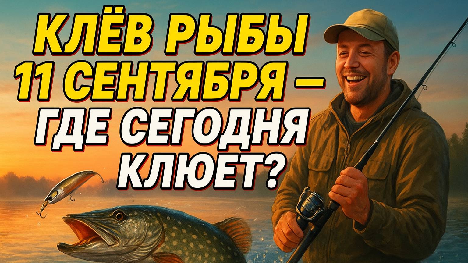🎣 Прогноз клева рыбы на 11 сентября 2025 | Где сегодня клюёт лучше всего