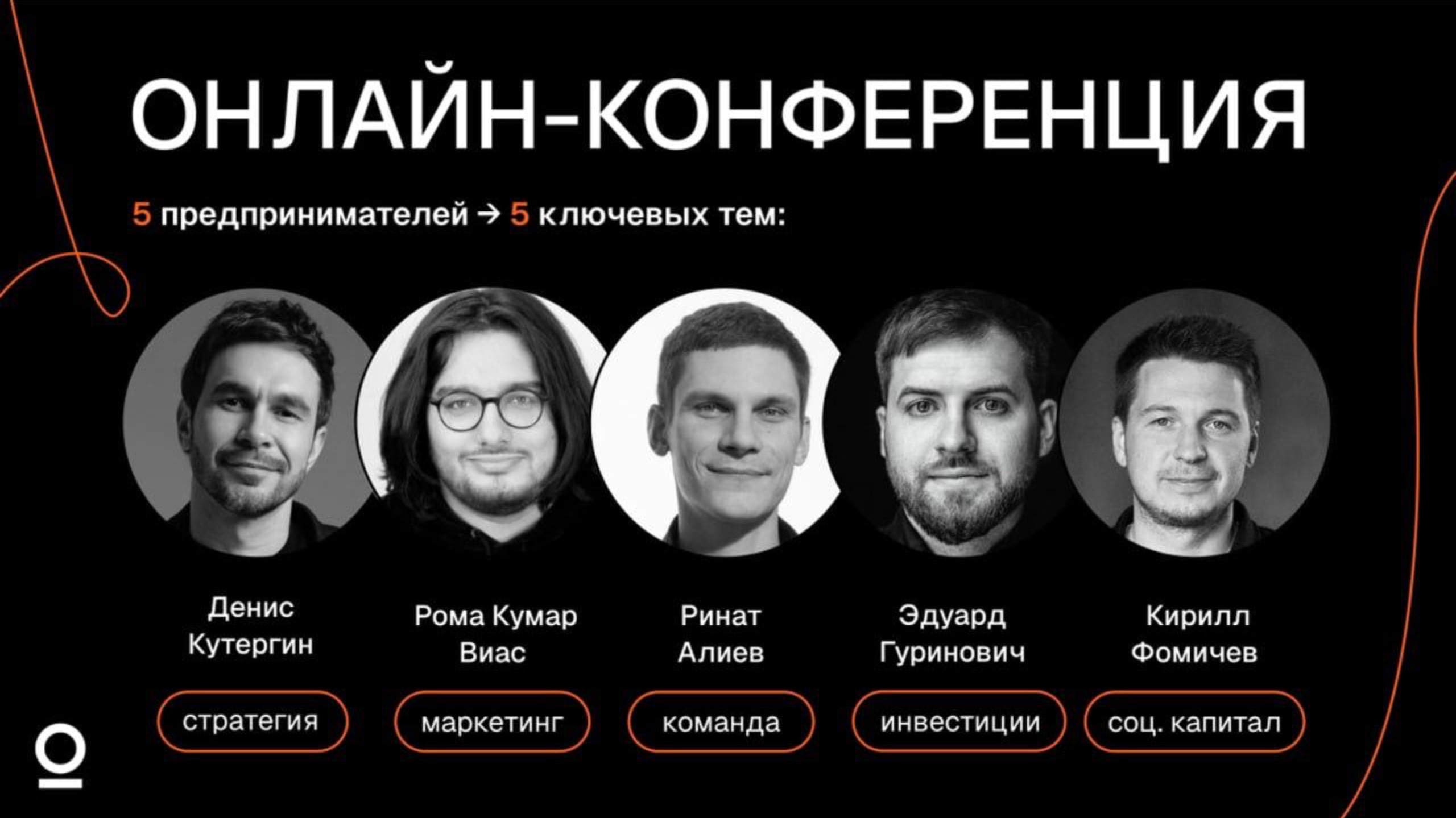5 предпринимателей — 5 ключевых тем: инвестиции, маркетинг, социальный капитал, команда и стратегия