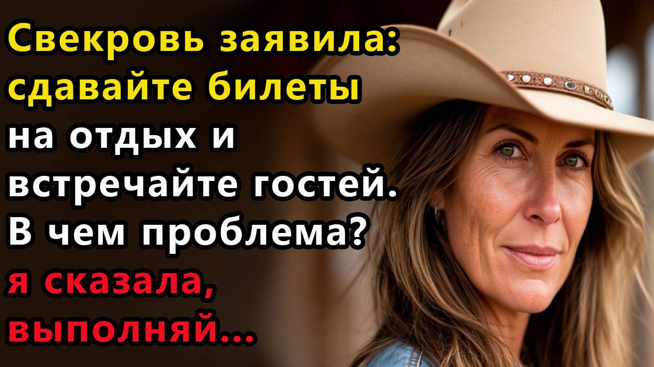 Истории из жизни: Свекровь заявила: сдавайте билеты на отдых и встречайте гостей! Аудио рассказ