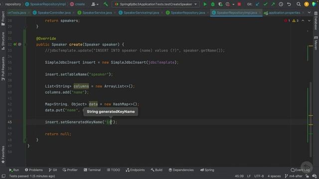 10. Demo- SimpleJdbcInsert