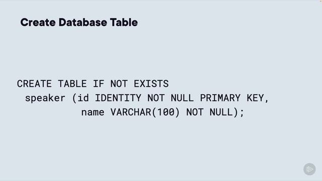 04. Create Database Table