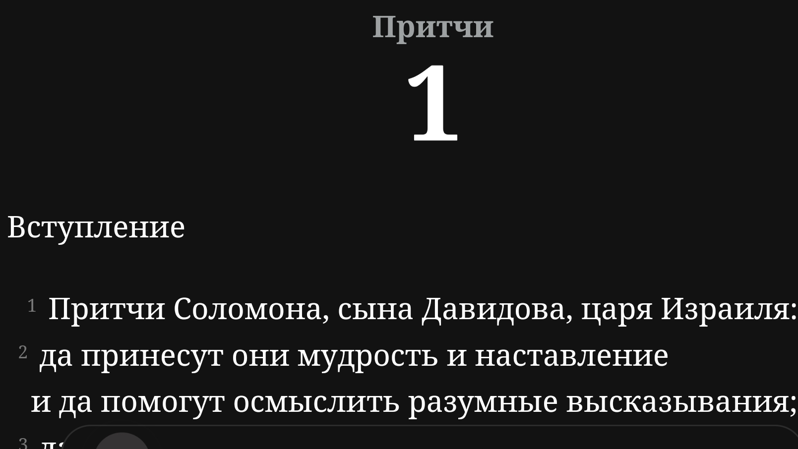 Притчи Соломона 1 глава (НРП)