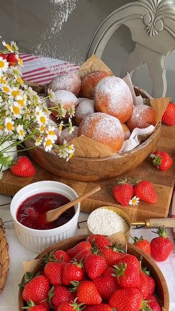 🍩 ПОНЧИКИ С НАЧИНКОЙ «КАК В КАФЕ»