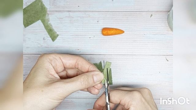 Ватная игрушка "Зайка с морковкой", часть 4. Морковка - миниатюра из ваты