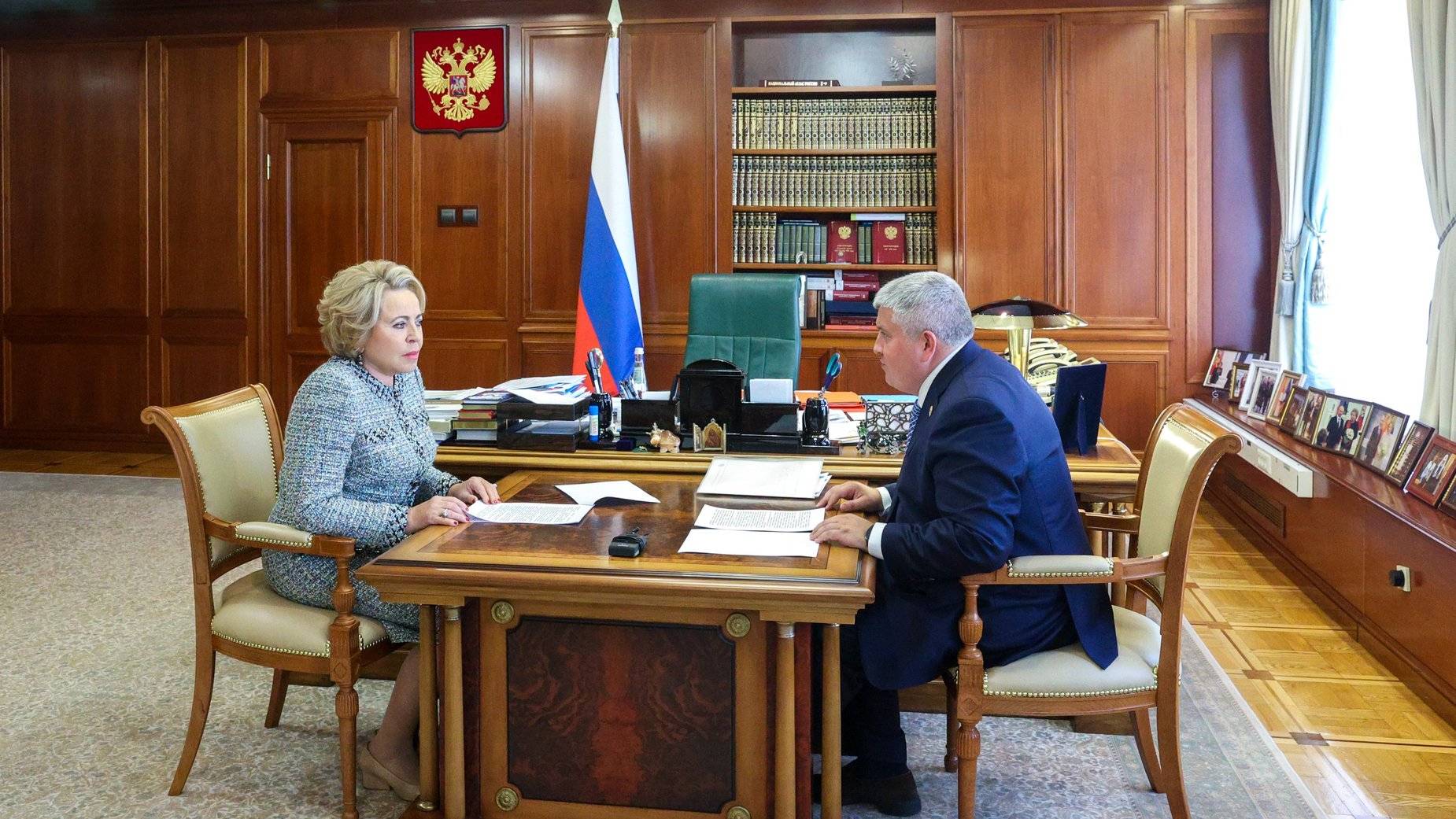 Встреча Валентины Матвиенко с врио Губернатора Новгородской области Александром Дроновым