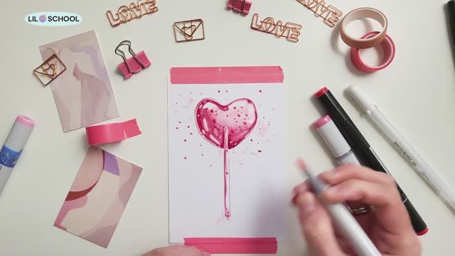 Как нарисовать леденец маркерами | уроки от Lil.School