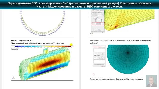 Часть 3. Моделирование и расчеты НДС топливных цистерн. Переподготовка «ПГС: проектирование ЗиС».