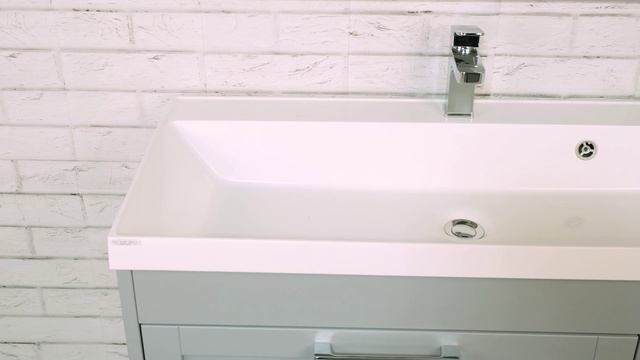 ЭЙВОРИ - 100 в цвете серый - комплект мебели для ванной комнаты, бренд ValenHouse