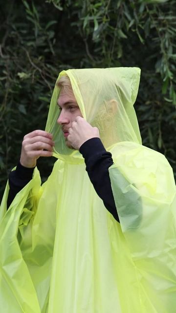 Дождевик-пончо RP-18, размер ХL (130x140 cm), желтый,  материал: ПЕВА