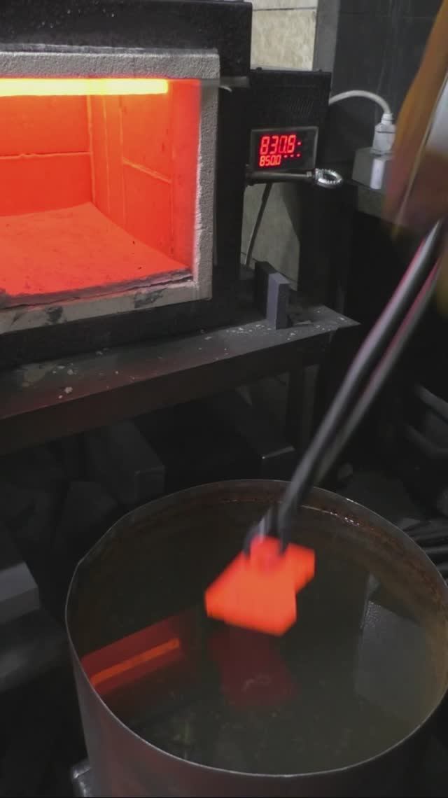 Закалка упора из стали 45.