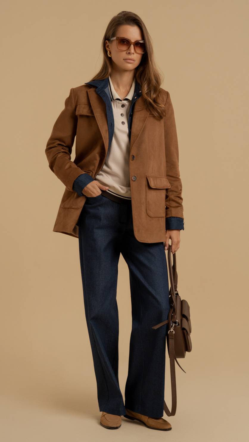 Замшевый жакет нужен этой осенью всем 🍂