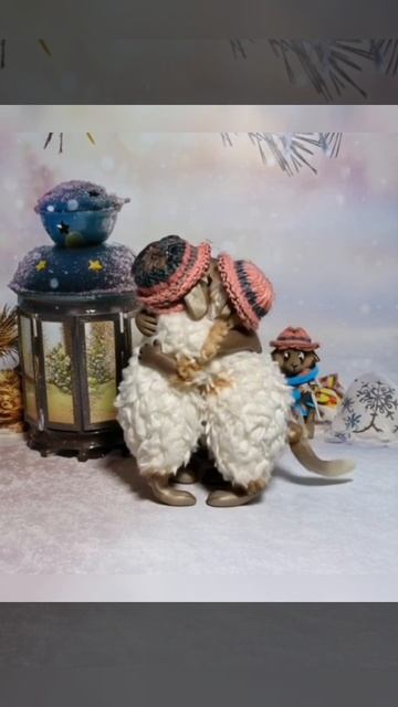 Семейка барашков: папа, мама сын.