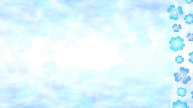 🌤️ Светлый фоновый футаж с облаками и цветами