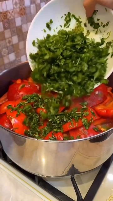 Маринованный болгарский 
перец #перец #назиму #закрутки #консервация
