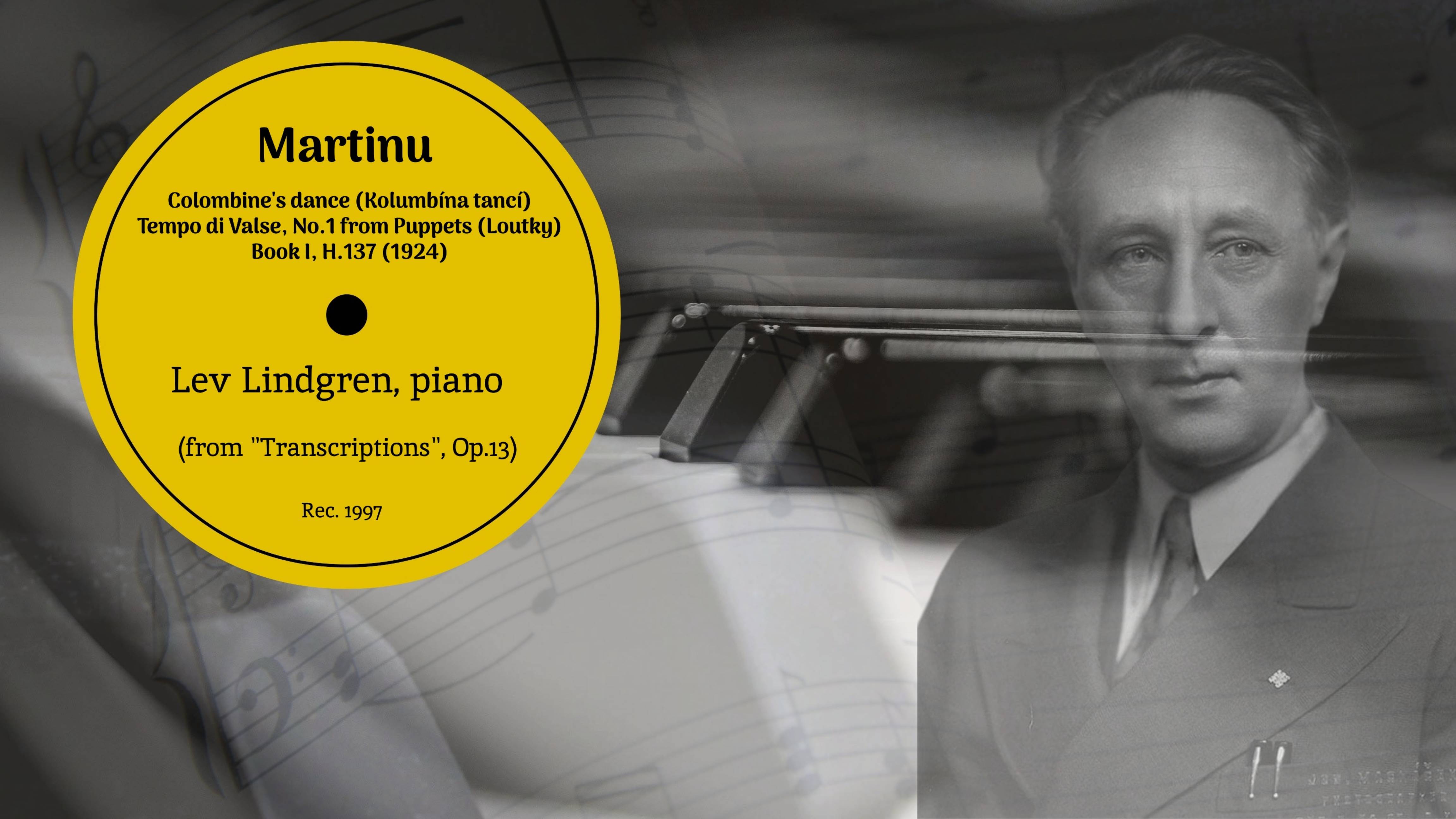 Мартину. "Коломбина танцует", Tempo di valse, No.1 из цикла "Марионетки", Тетрадь I, H.137 (1924)