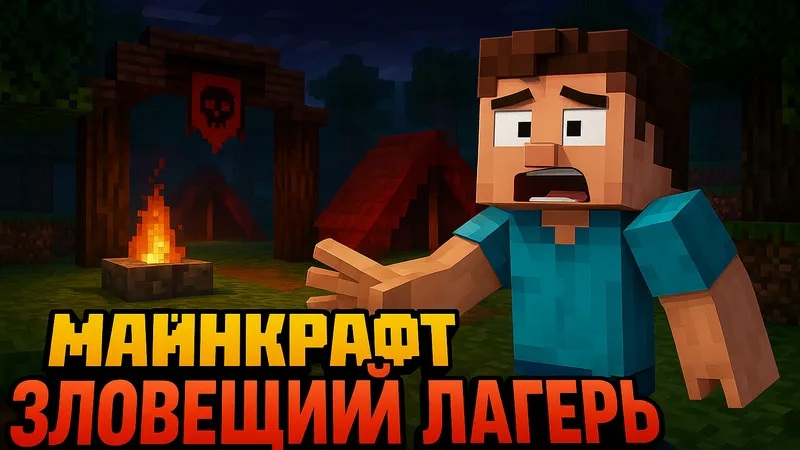 Зловещий Лагерь 3 серия 1 сезон но меня выгнали из Лагеря Страшная История Майнкрафт