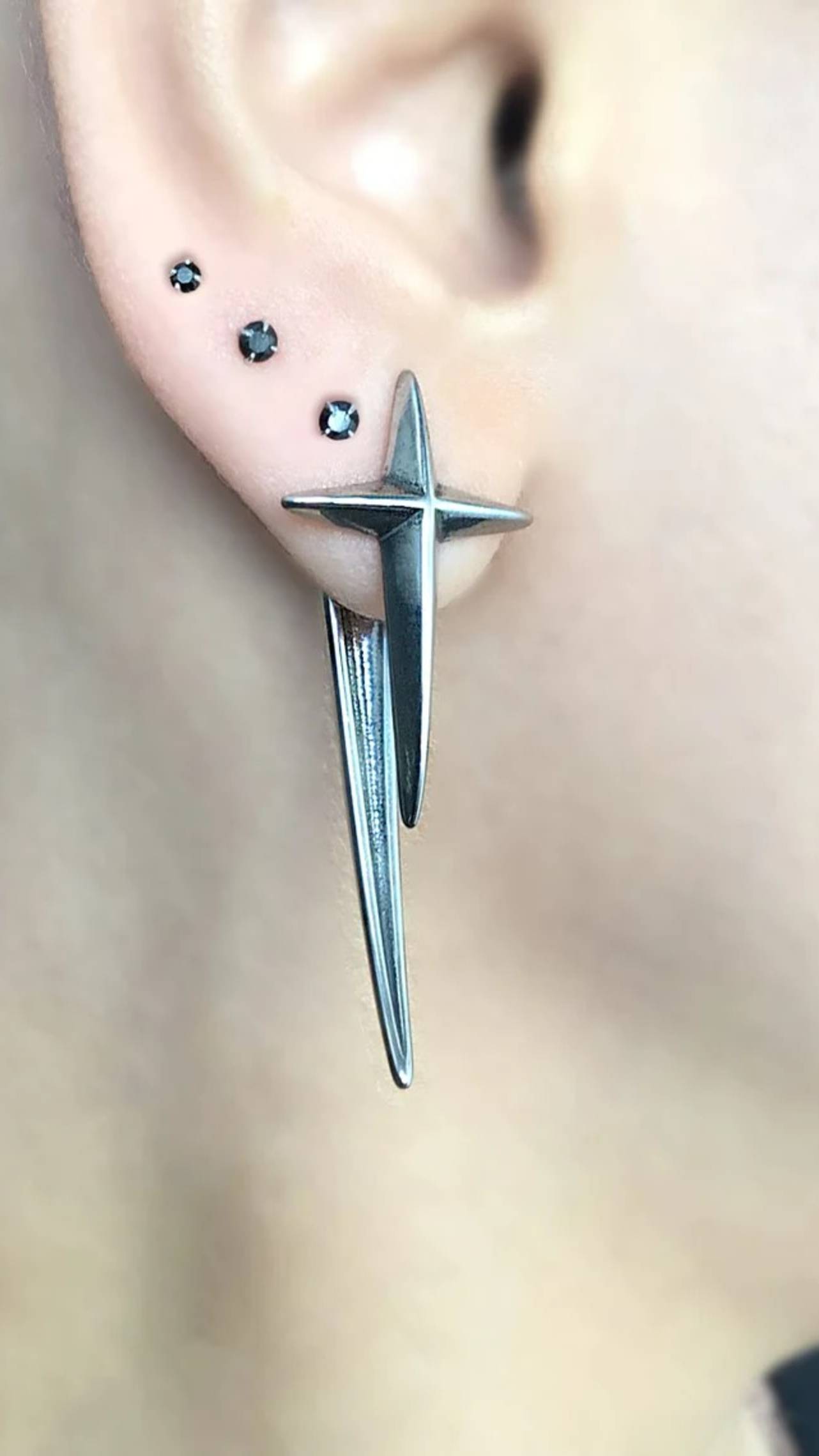 Дизайнерские серьги-джекеты "Символ веры" от StarfallShop