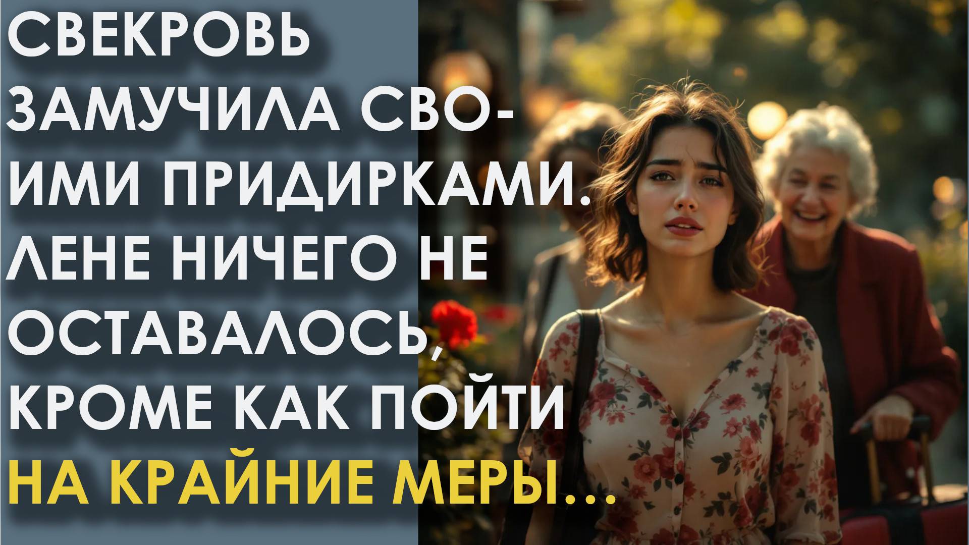 Свекровь замучила своими придирками. Лене ничего не оставалось кроме как пойти на экстренные меры…