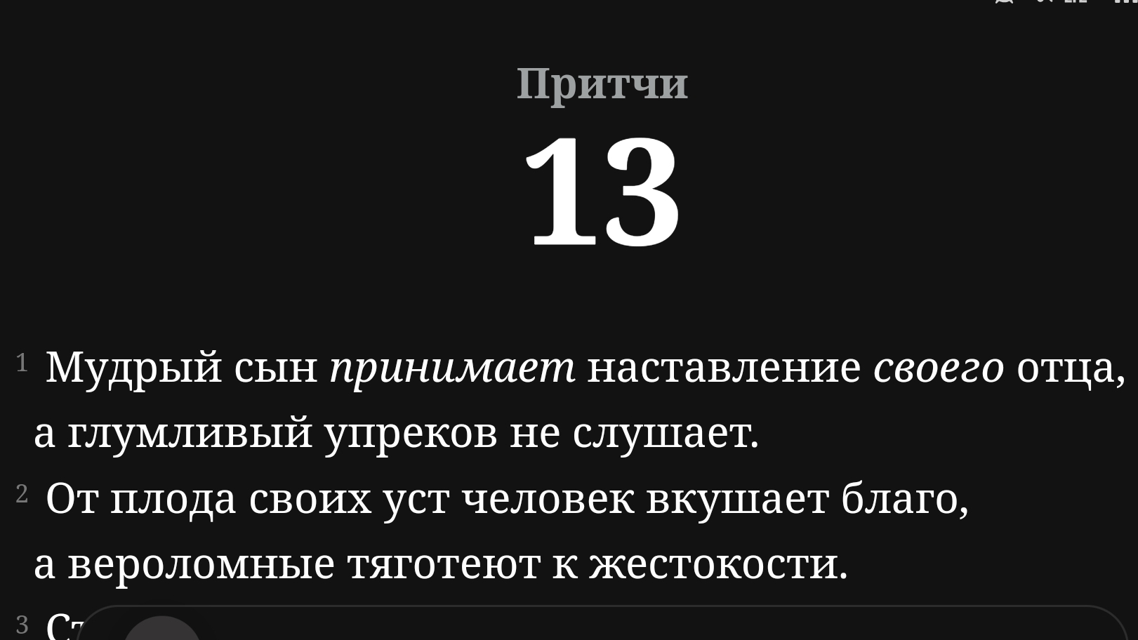 Притчи Соломона 13 и 14 главы (НРП)