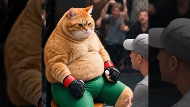 Рыжий котик стал боксёром