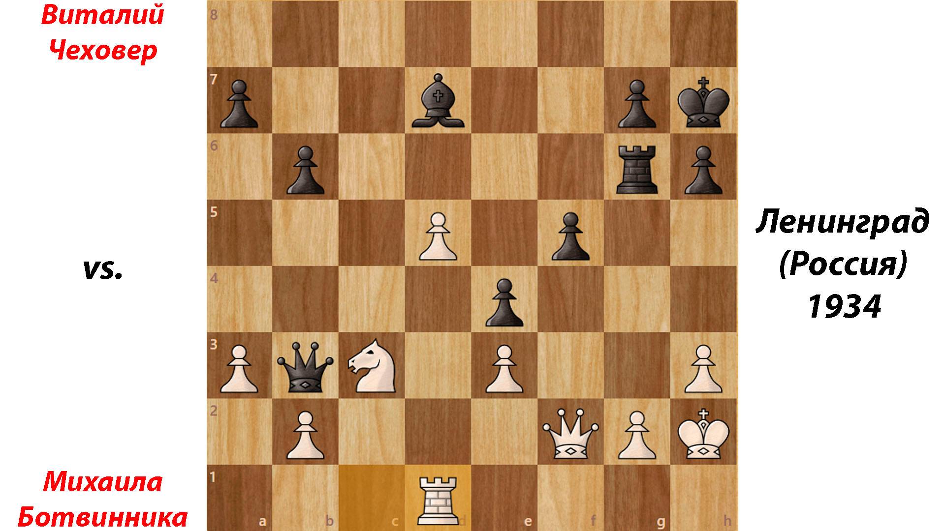 Виталий Чеховер против Михаила Ботвинника, Ленинград (Россия), 1934.