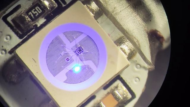 Макросъемка управляемого светодиода ws8212b