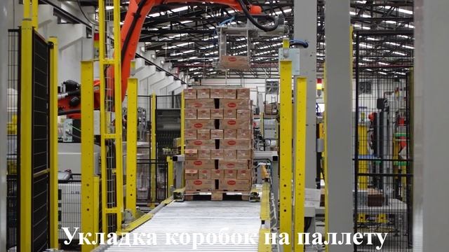 Робот укладчик коробок на паллеты | Робот паллетайзер | Роботы