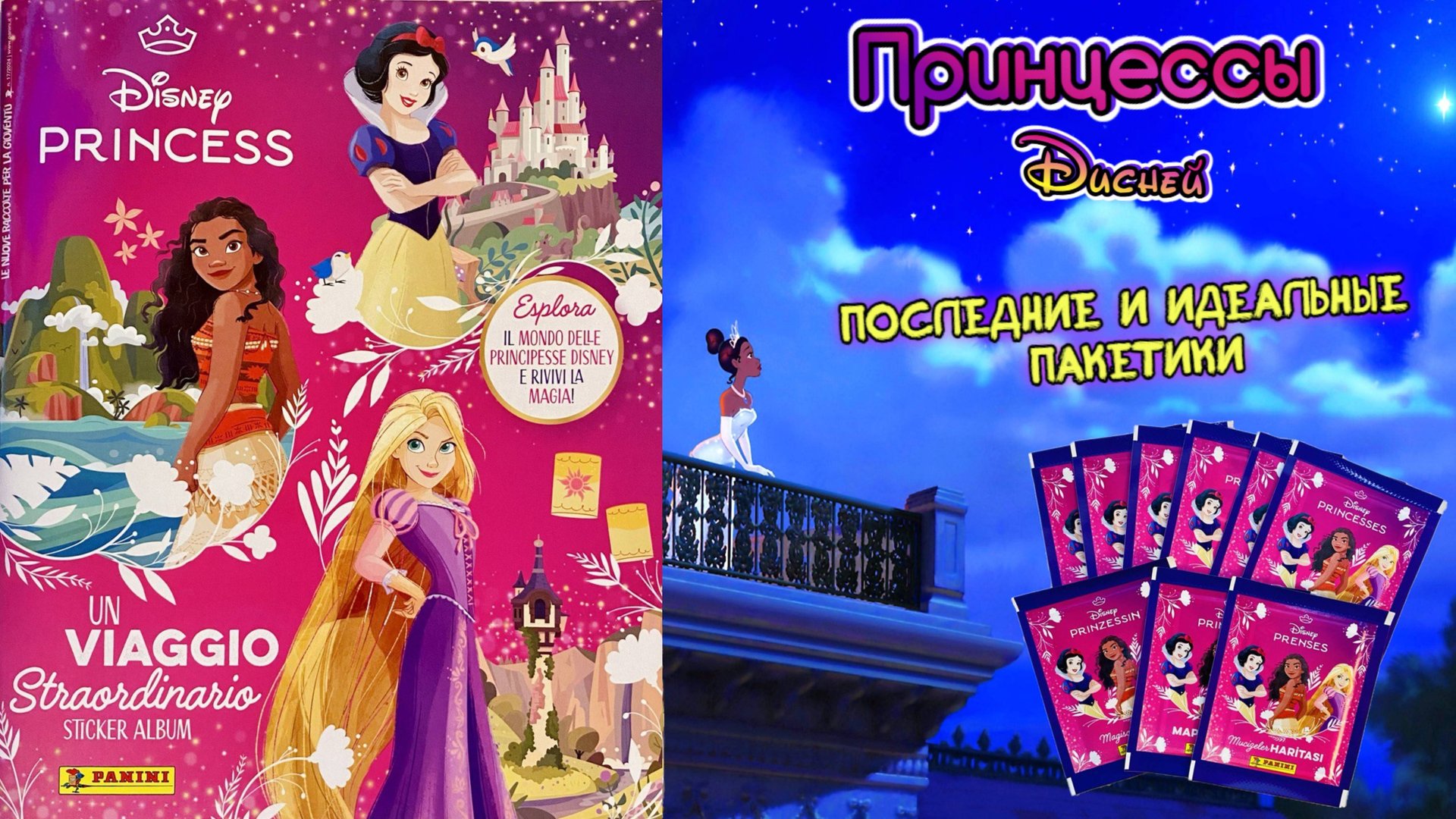 PANINI #4 👸🏻Альбом Принцессы Диснея🪞- Необыкновенное путешествие💫2024 - Пакетики закончились
