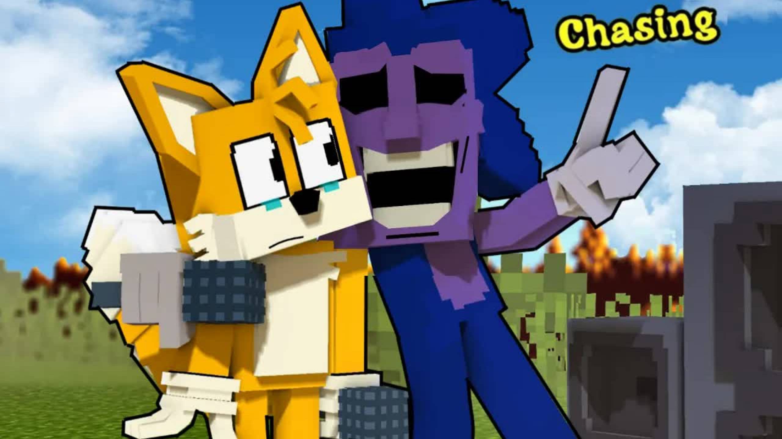 фнф анимация в майнкрафт теилз против маджин соника