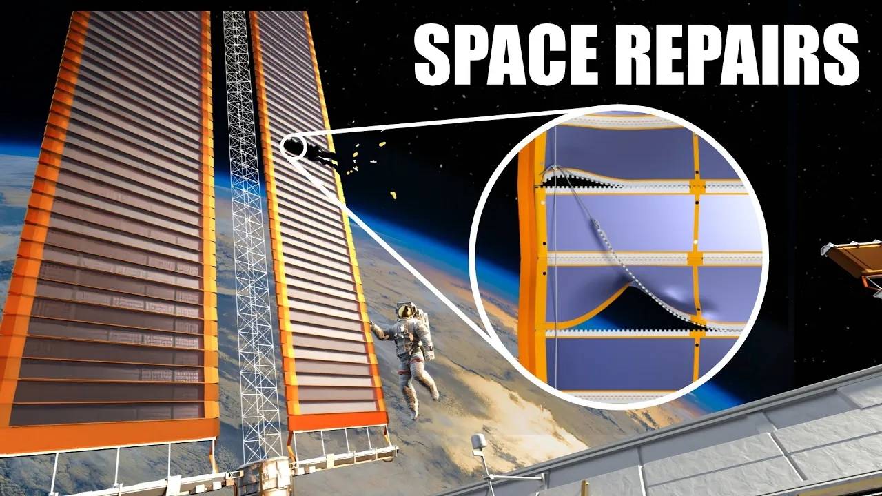 Строительство фермы космической станции (и разрыв солнечной панели)_1