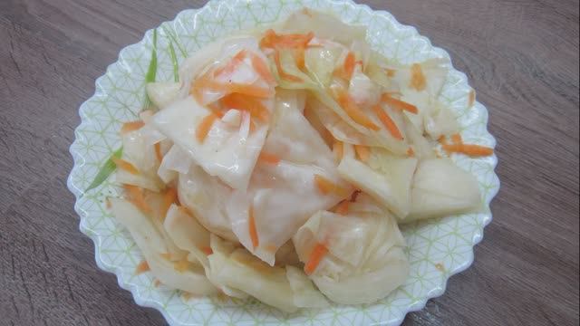 Капуста в горячем рассоле БЫСТРАЯ КАПУСТОЧКА ЗА 1 СУТКИ!