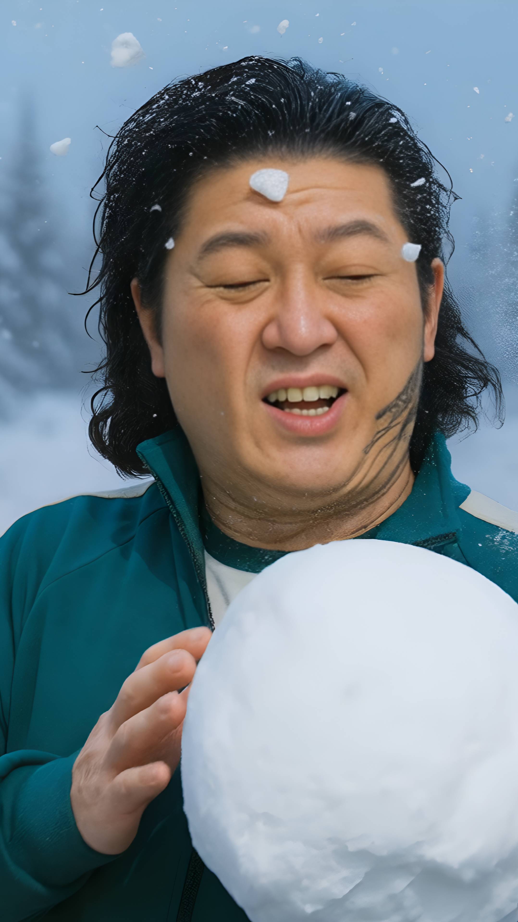 Бабушка и смертельный снежок — новый уровень Squid Game! Игра №2