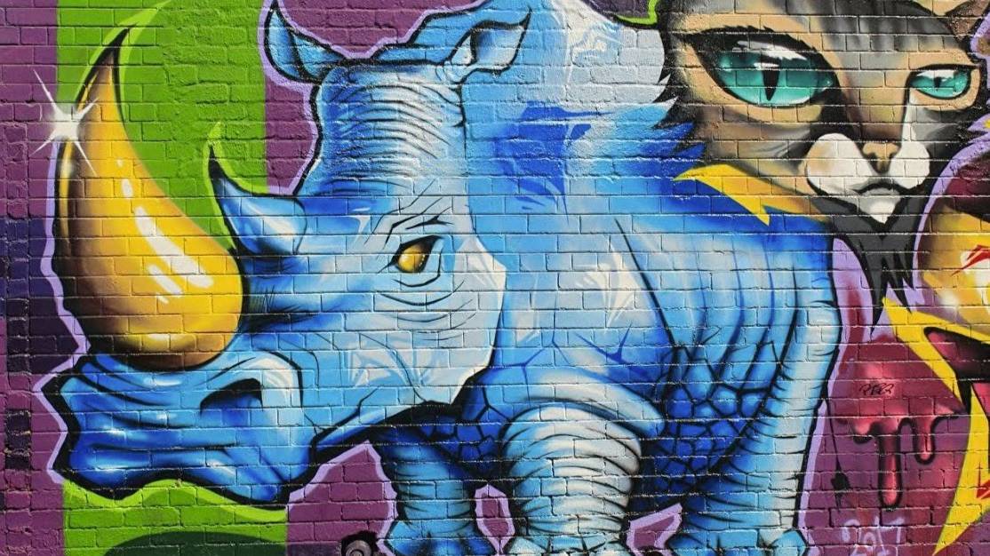 Очень красивый граффити с животными у Зоопарка 🐯🐻🐵