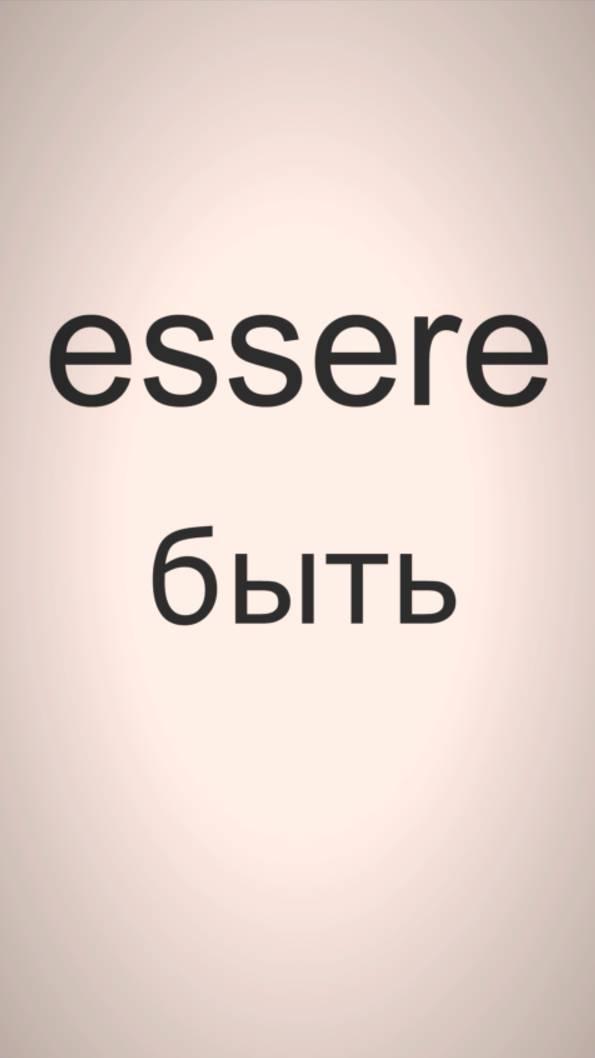 Спряжение глагола essere в настоящем времени