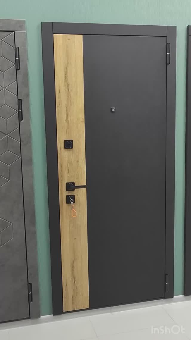 Входная дверь Модерн 1 лофт черный дуб болтон лакобель | CordonDoor