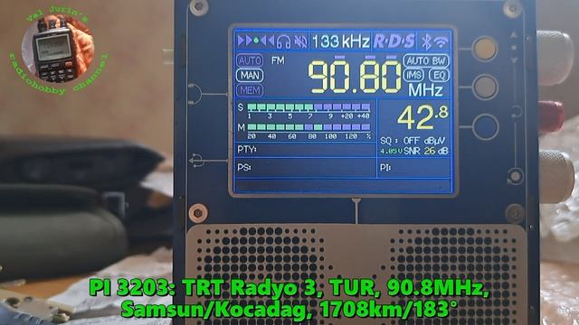 04.08.2025 09:37UTC, [Es], TRT Radyo 3, Турция, 90.8МГц, 1708км, помеха от местной станции