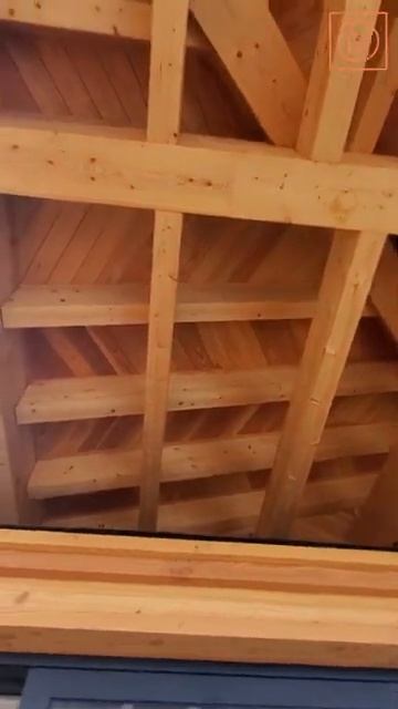 Новый отчёт со стройки NATURI Кабинет и спальня дома NATURI из вертикального бруса